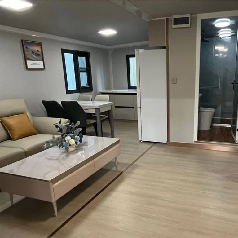40FT Expandable Container House – 3 Bedroom Solar Folding Wooden Home